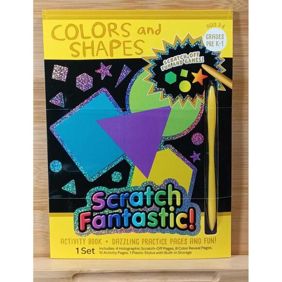 Bendon | Toys | Scratch Fantastic Colors And Shapes Activity Book ...